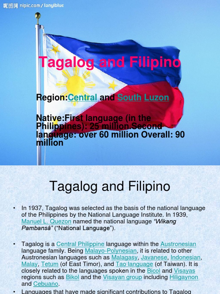 Tagalog and Filipino | PDF | Tagalog Language | Luzon