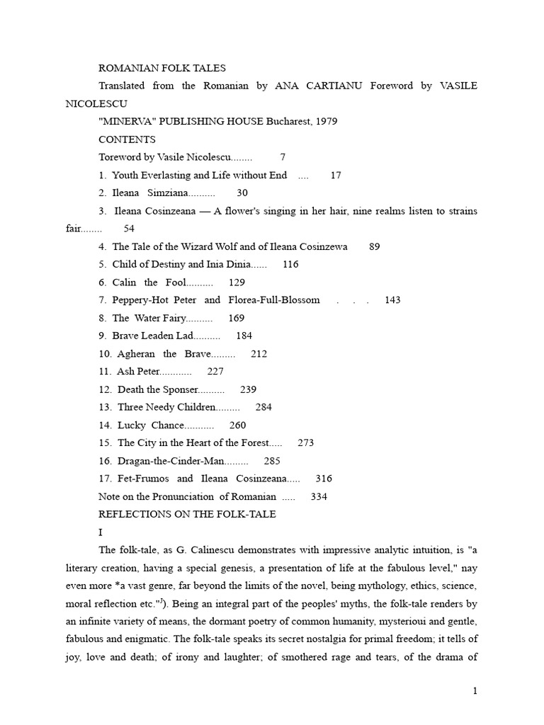 Romanian Folk Tales | PDF | Narrative | Folklore