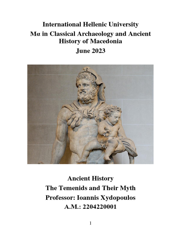 The Temenids and Their Myth | PDF