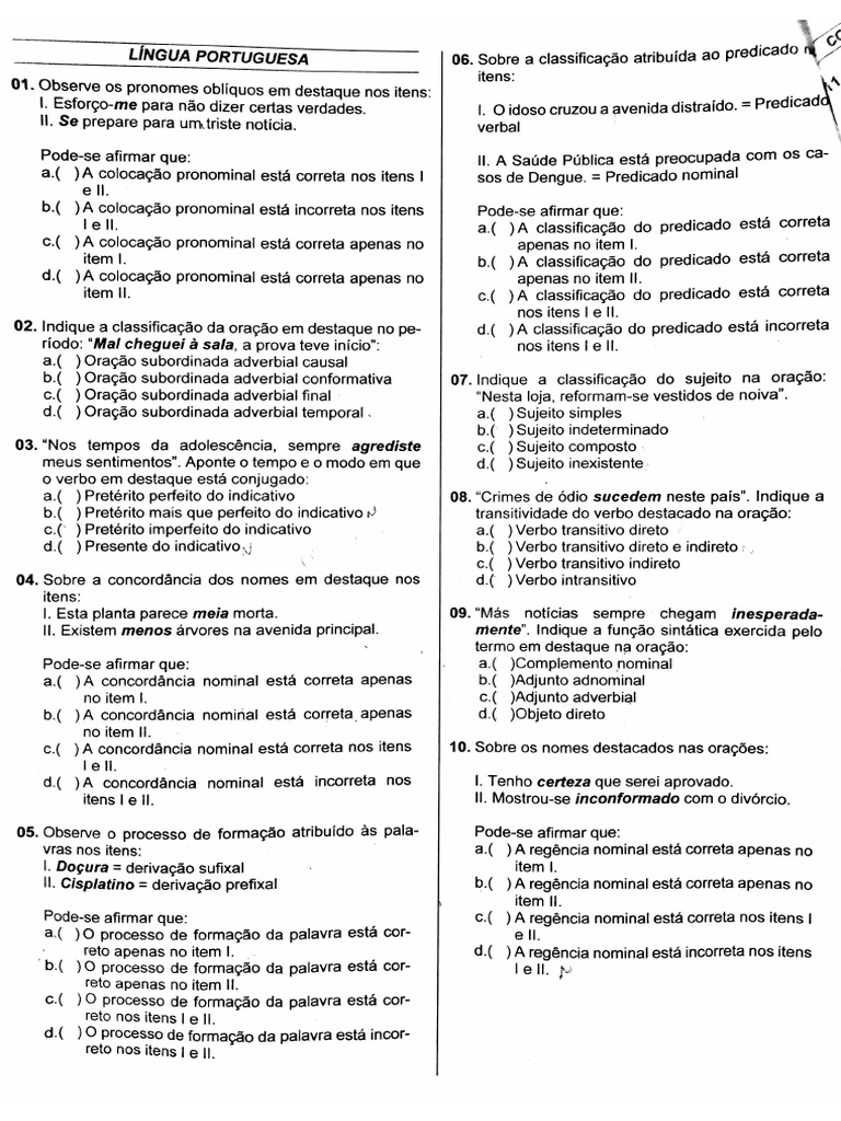 Prova Barrinha 2024 | PDF