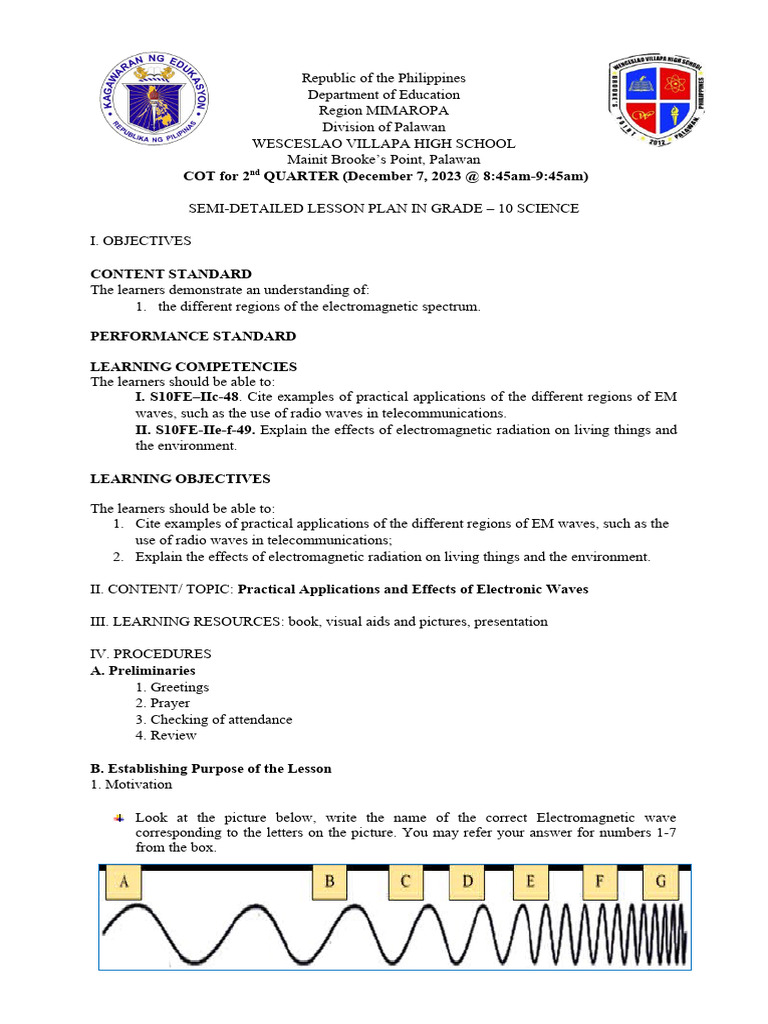 LESSON PLAN SCIENCE 10 - 2nd Quarter | PDF