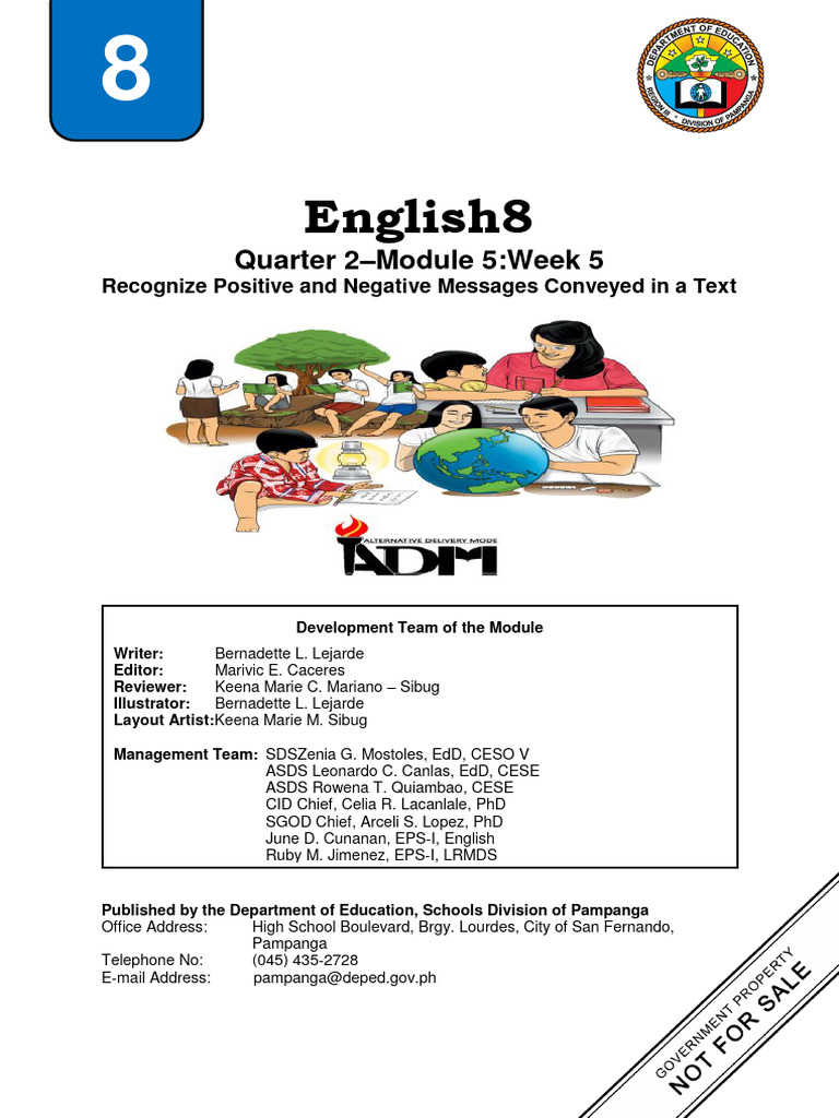 English8 Q2 Mod5 Week5 Recognizepositiveandnegative PDF | PDF ...