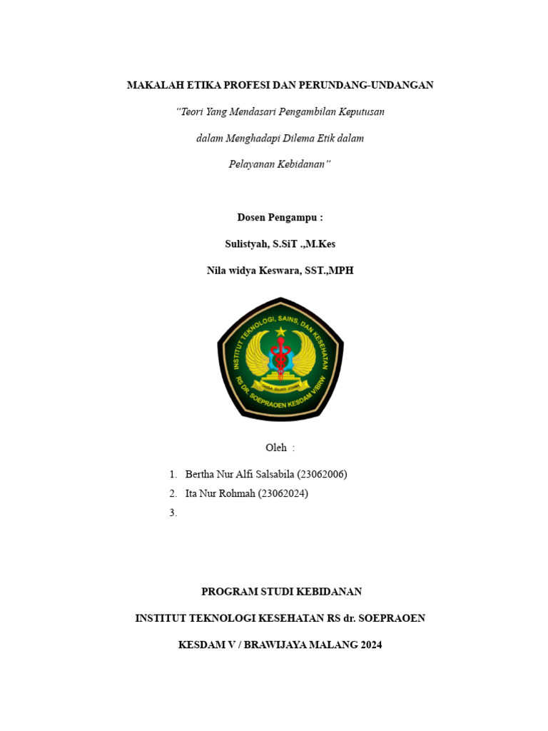 Etika dan Dilema Moral Kebidanan | PDF