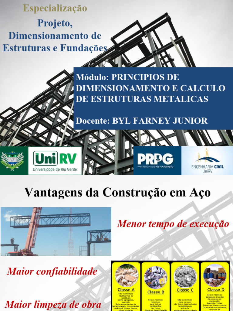 Princípios de dimensionamento e cálculo de estruturas metálicas | PDF ...