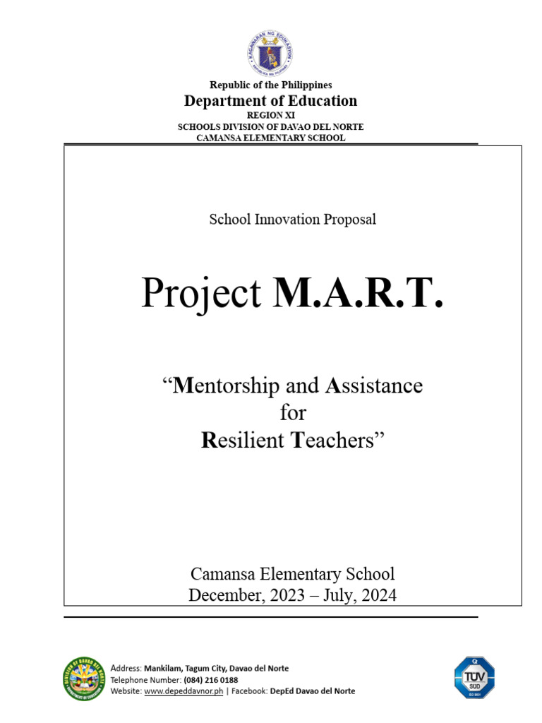 Project MART | PDF | Mentorship | Teachers
