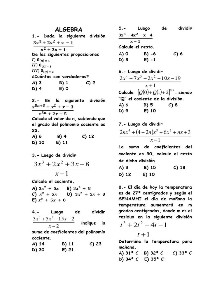 ALGEBRA SIGMA 2024 | PDF | Álgebra abstracta | Algoritmos