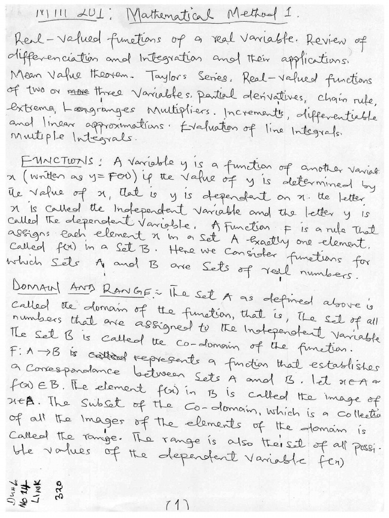 MTH 201 Maths Method-1 | PDF