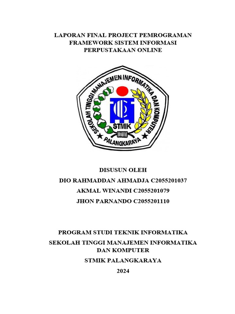 Kelompok 7 Laporan Pemrograman Framework | PDF
