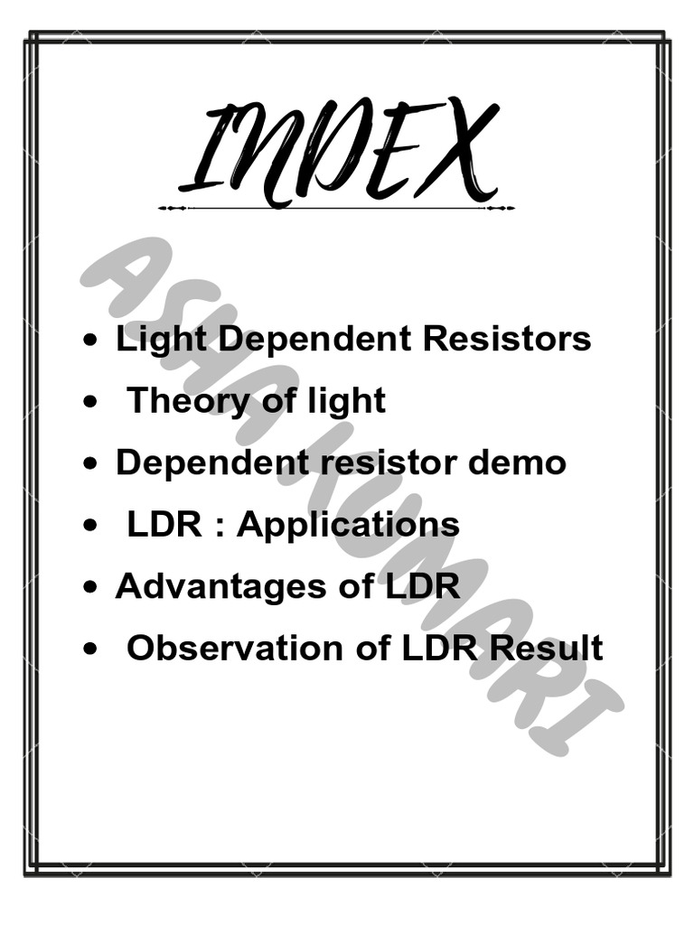 Understanding Light Dependent Resistors | PDF | Semiconductors ...
