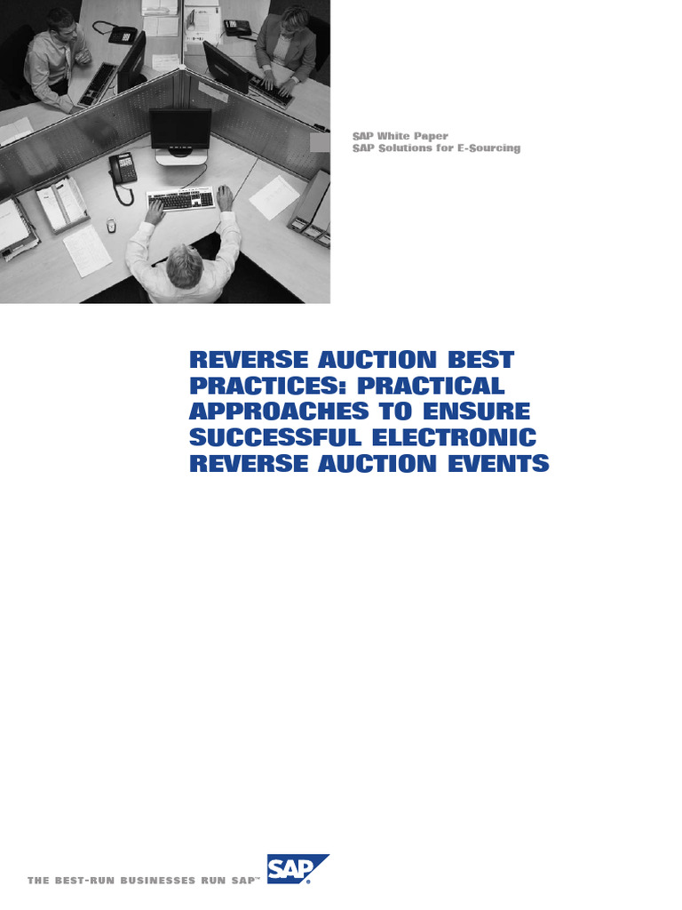 Reverse Auction Best Practices | PDF | Auction | Procurement