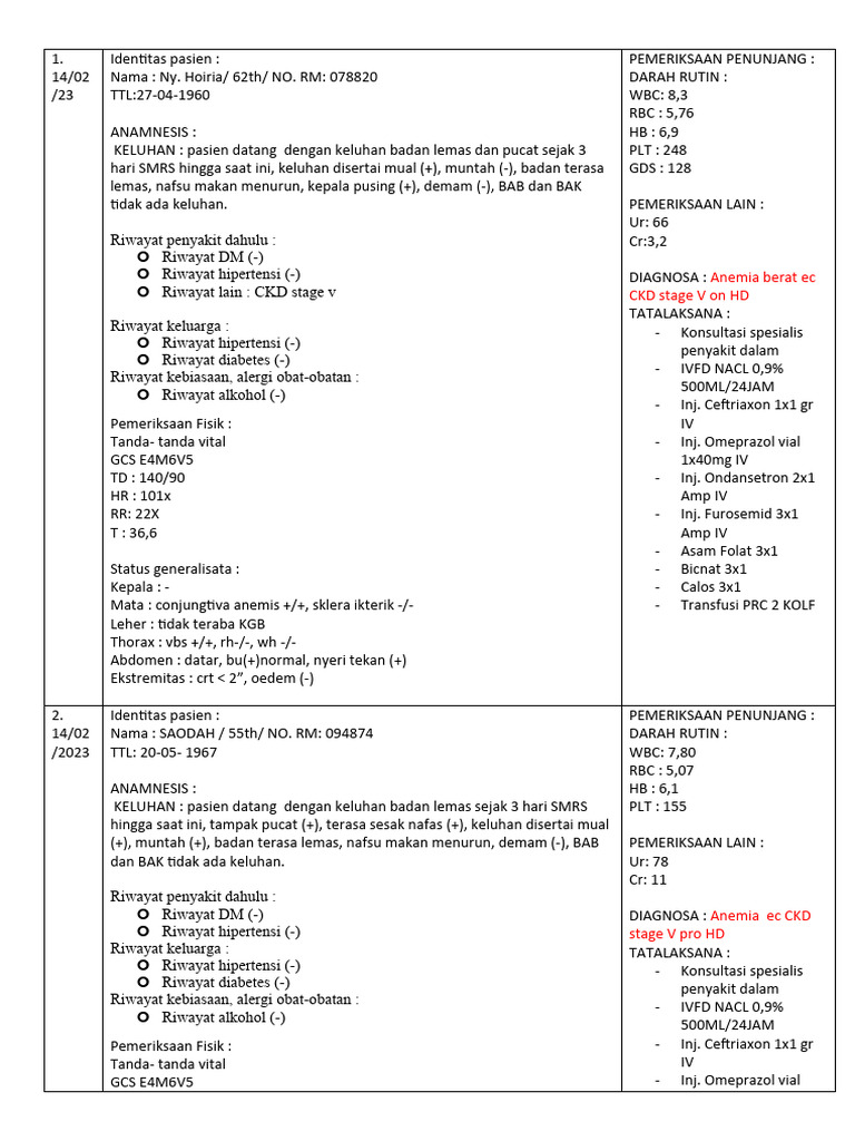 Template Borang RS Ulfa Salinan | PDF