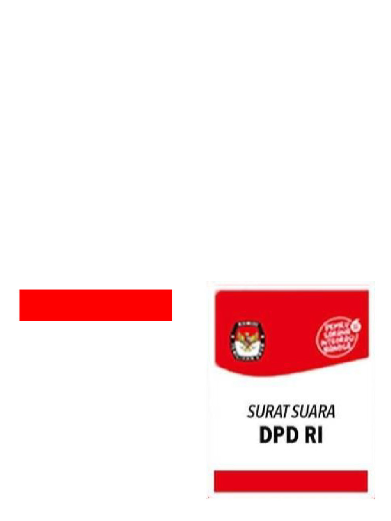 Contoh Surat Suara DPD RI | PDF