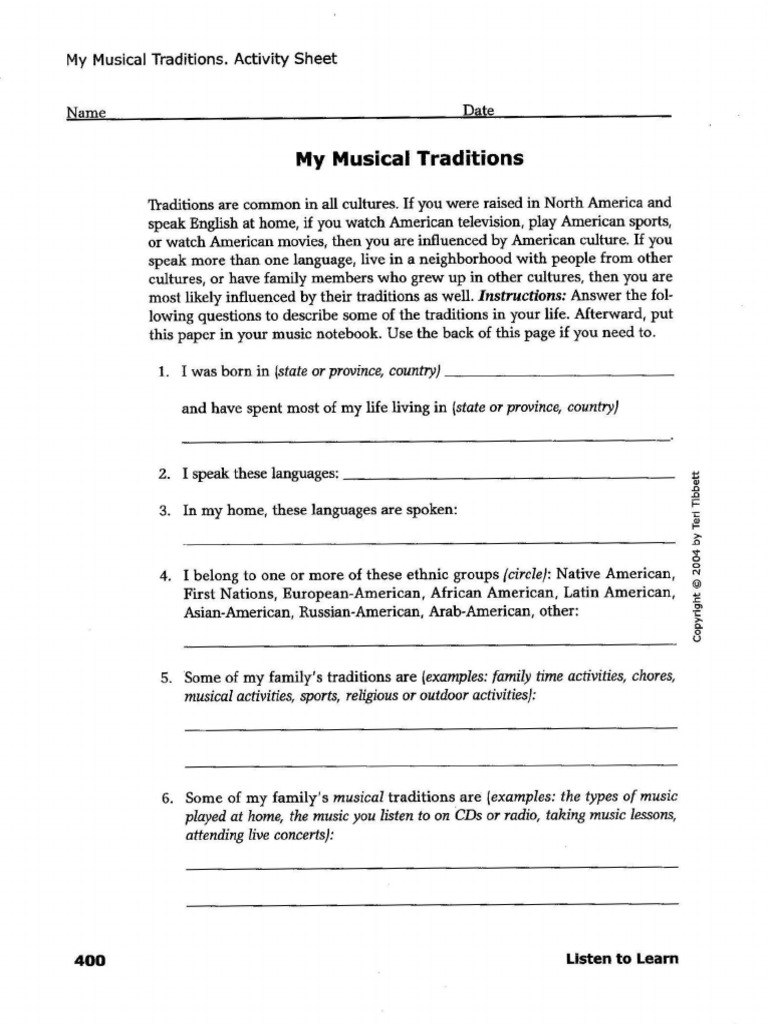My Musical Traditions | PDF