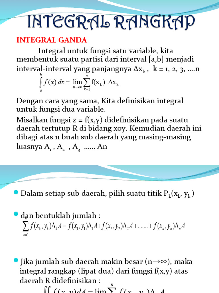 Integral Ganda dan Aplikasinya | PDF | Metode & Bahan Ajar