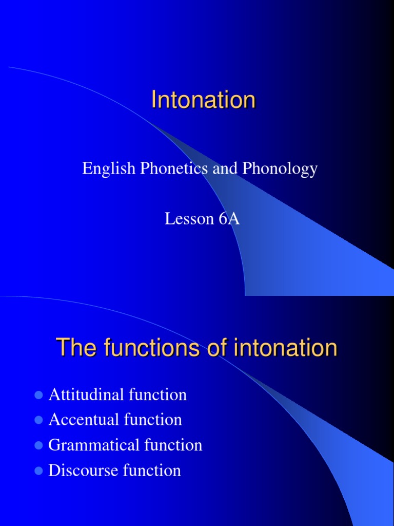 Intonation: English Phonetics and Phonology | PDF | Philology ...