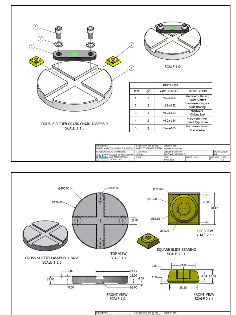 Assembly Exercise Palcone Miguel | PDF | Manufactured Goods | Mechanical Engineering