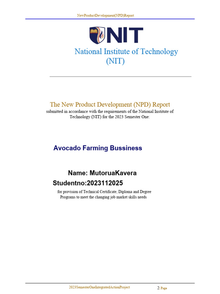 New Product Development (NPD) Report | PDF | New Product Development ...