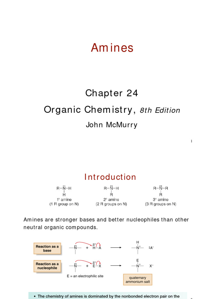Amines | PDF | Amine | Chirality (Chemistry)