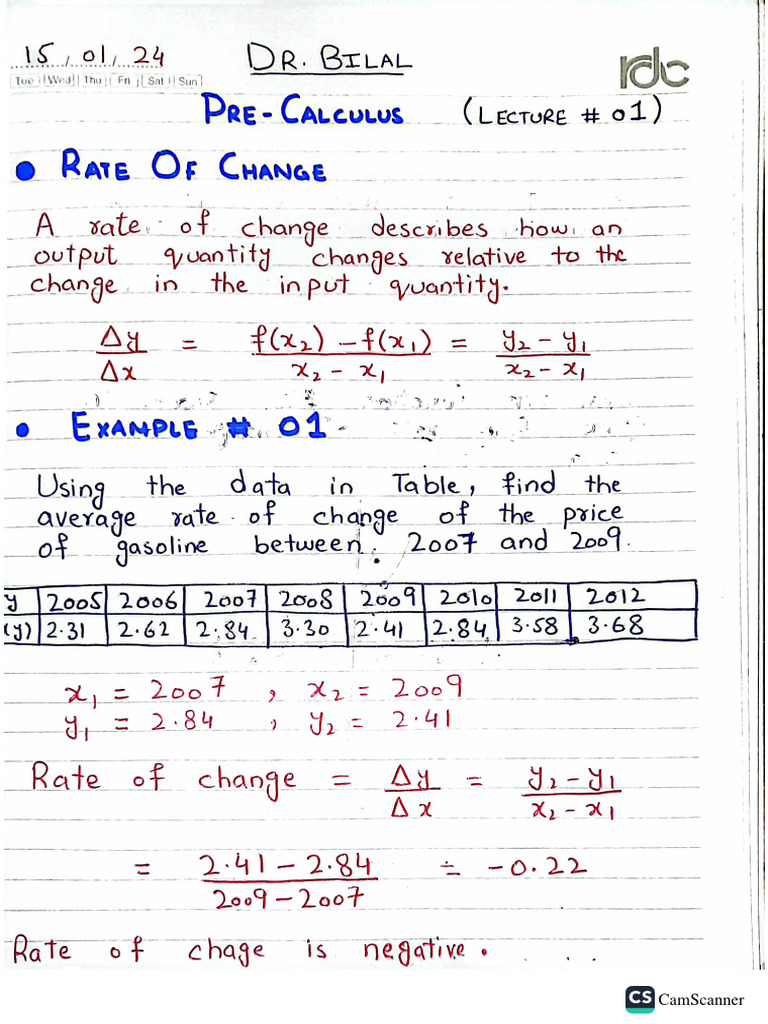 Ap Precalculus Lecture 01 Pdf