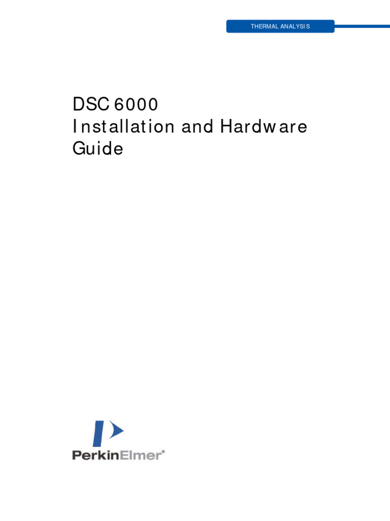 Perkin Elmer DSC - 6000 - Installation - and - Hardware - Guide | PDF