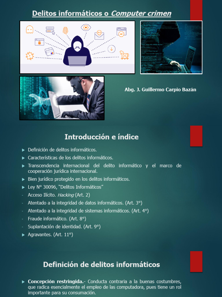 Delitos Informáticos o Computer Crimen | PDF | Cibercrimen | Crímenes