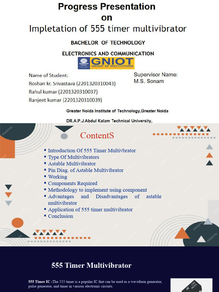 555 Timer Multivibratorfinal | PDF | Electronic Engineering | Computer Science