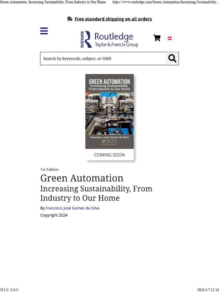 2024 - Green Automation - Increasing Sustainability, From Industry To ...