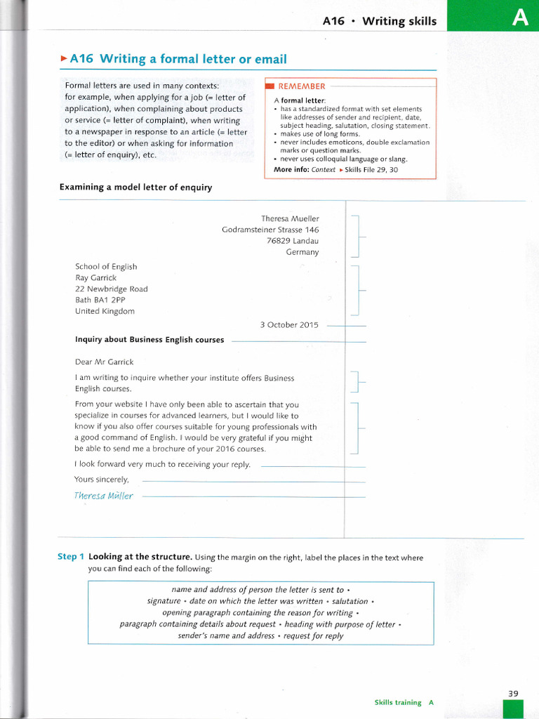 Writing A Formal Letter | PDF | Written Communication | Human Communication