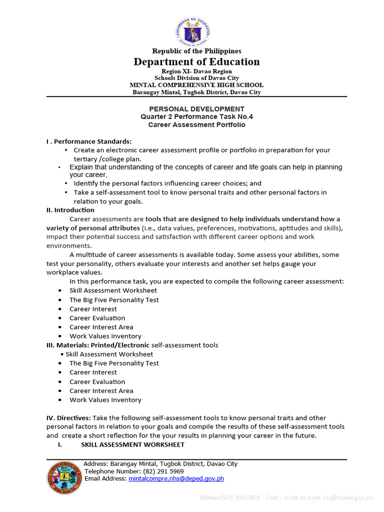 Quarter 2 Performance Task 4 | PDF | Learning | Psychology