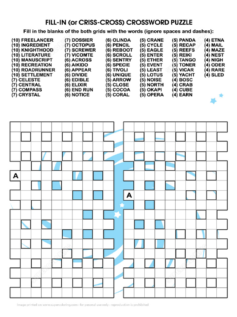 Criss Cross 1 Puzzle Games | PDF