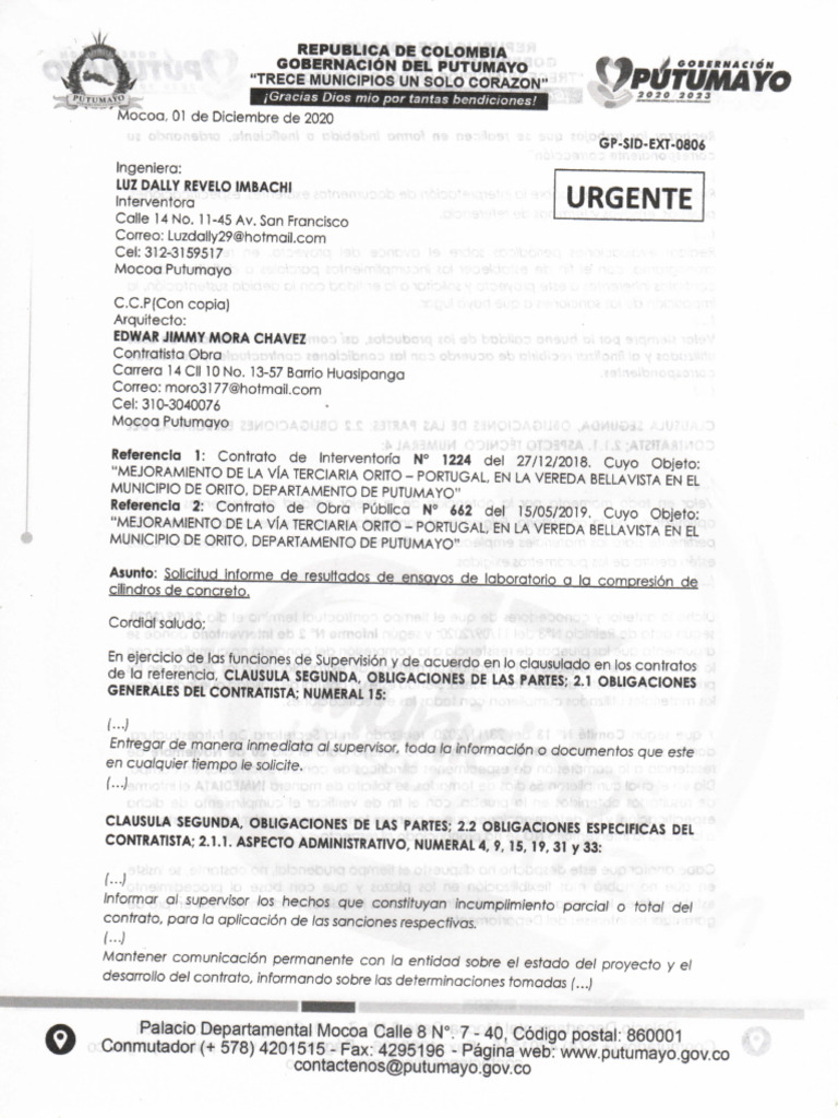 GP-SID-EXT-0806 Solicitud Informe de Resultados de Ensayos de Laboratorio A La Compresión de ...