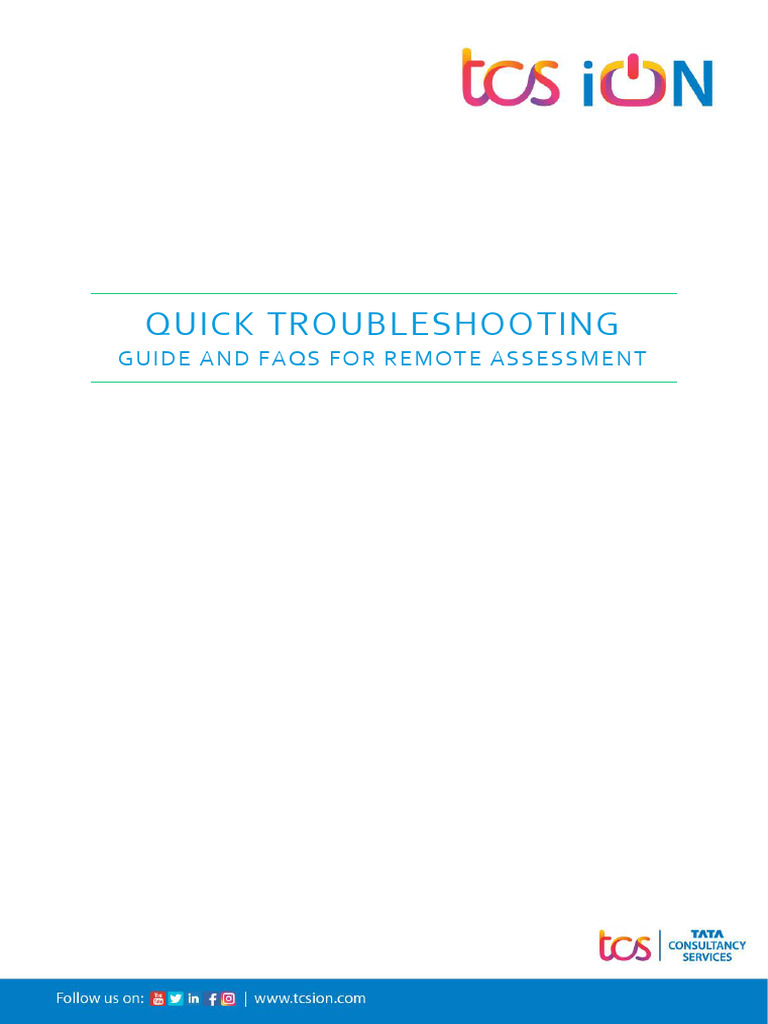Quick Troubleshooting Guide General Document v1 | PDF | Application ...