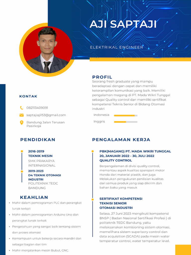 Aji Saptaji CV Resume | PDF