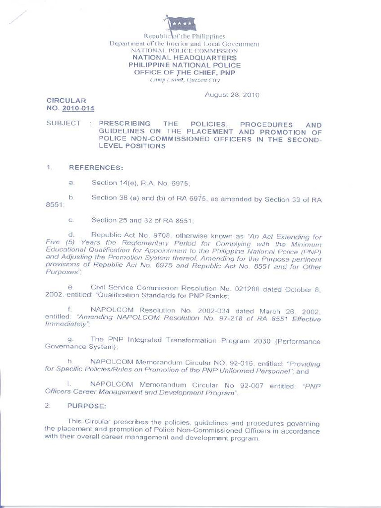 PNP MC 2010-014 | PDF