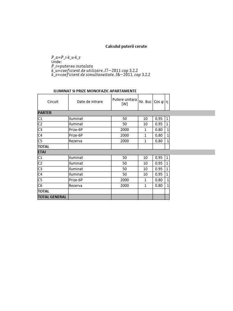 Calculul puterii absorbite în circuite | PDF