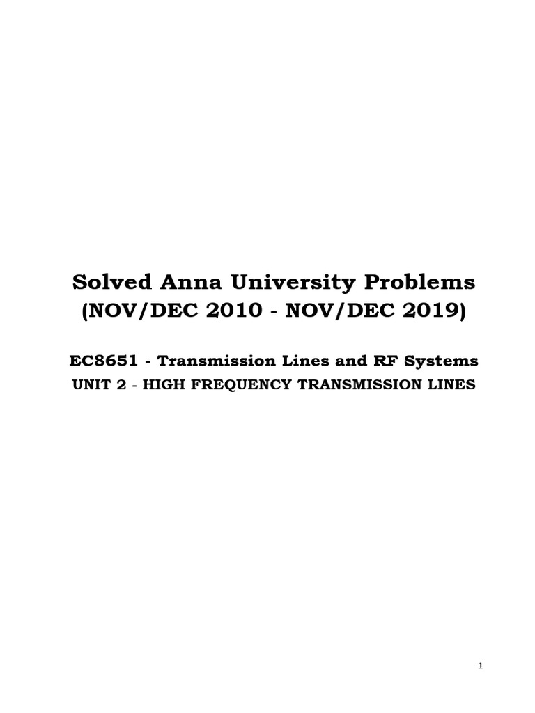 Anna University Solved Problems - UNIT 2 | PDF | Quantity | Electrodynamics Anna University Solved Problems - UNIT 2 | PDF | Quantity | Electrodynamics