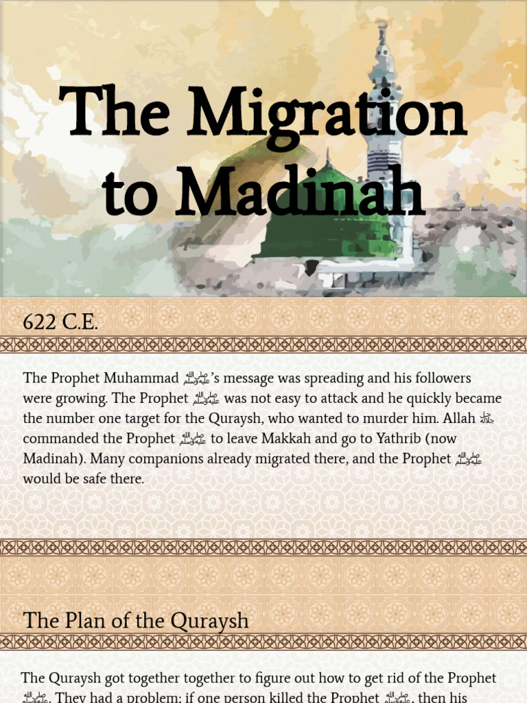 Prophet Muhammad's Migration to Madinah | PDF | Muhammad | Medina