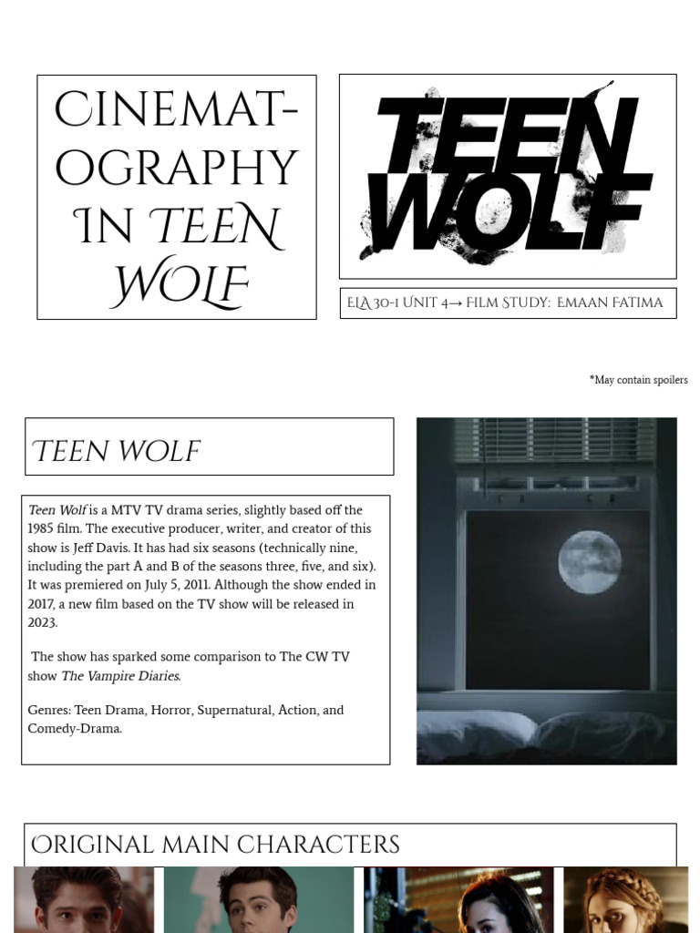 Cinematography in Teen Wolf | PDF | Language Arts & Discipline