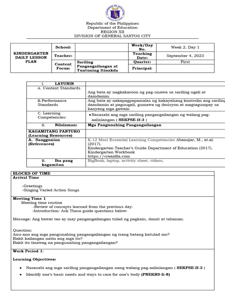 Quarter 1 Week 2 Day 1 | PDF