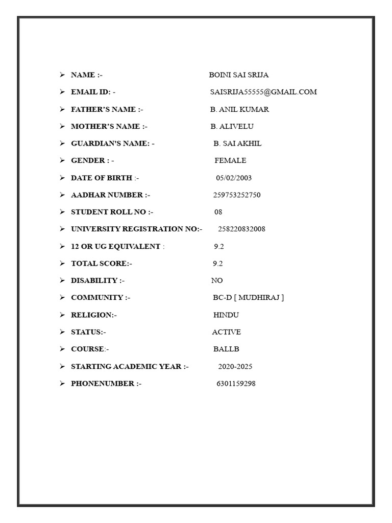 Boini Sai Srija | PDF