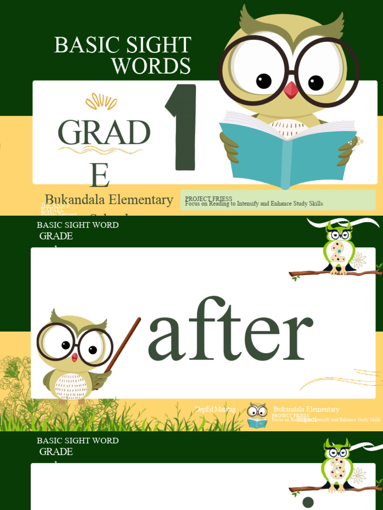 GRADE 1 DOLCH SIGHT WORDS | PDF | Study Skills | Public Law