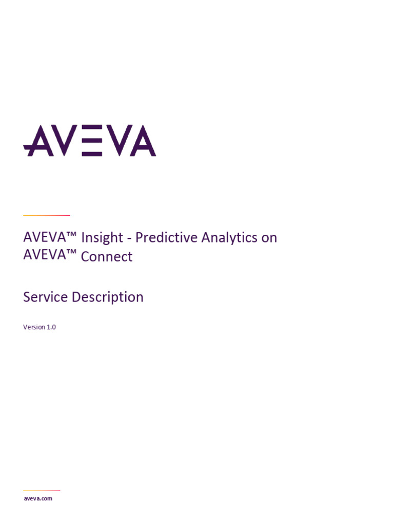 AVEVA Insight - Predictive Analytics On AVEVA Connect v1.0 | PDF ...