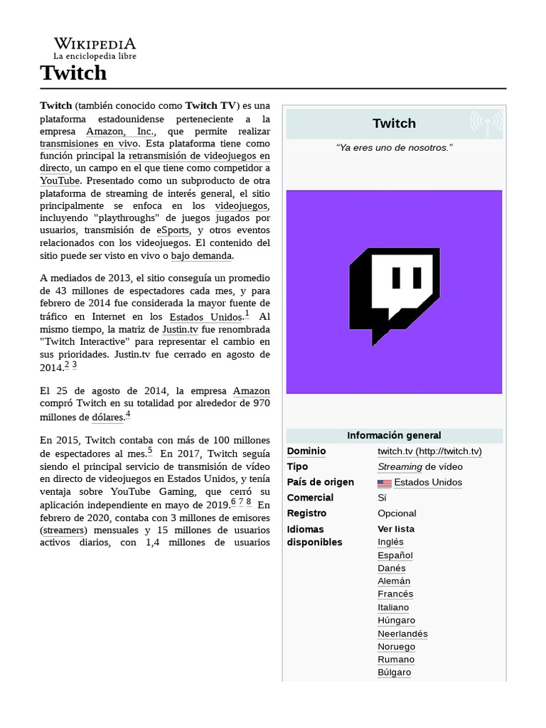 Twitch | PDF | Informática