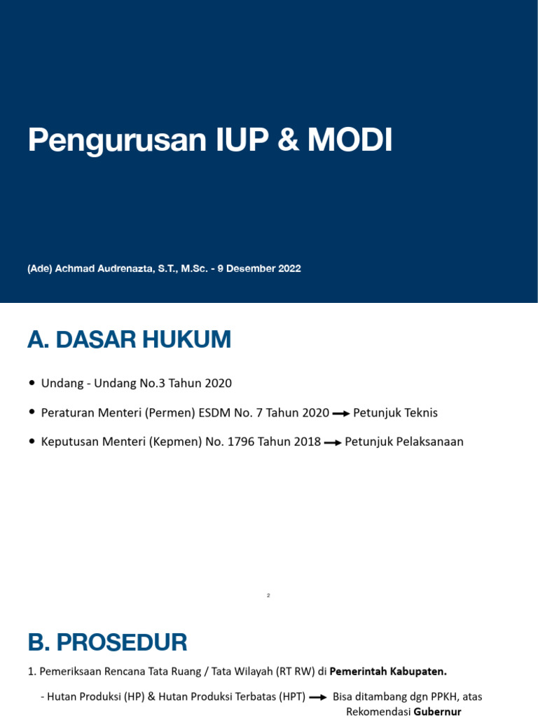 Prosedur dan Biaya Pengurusan IUP | PDF