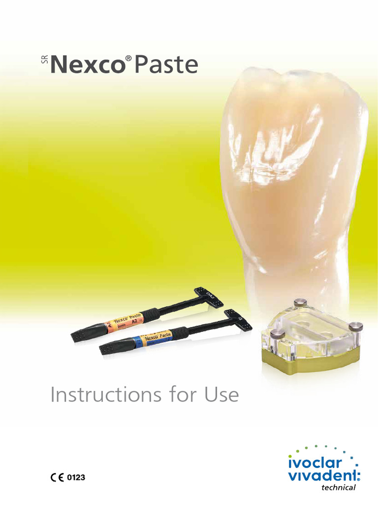 SR+Nexco+Paste (1) | PDF | Dentistry Branches