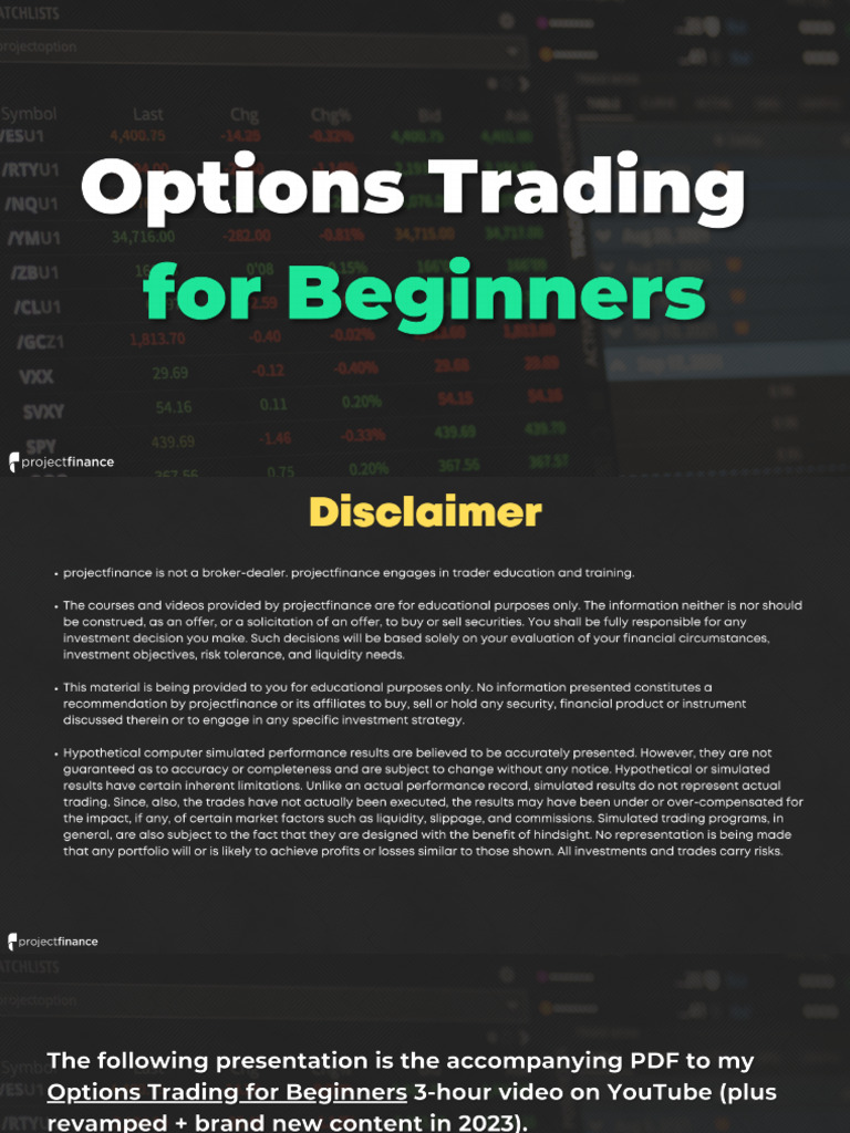 Options Trading Basics | PDF | Put Option | Option (Finance)