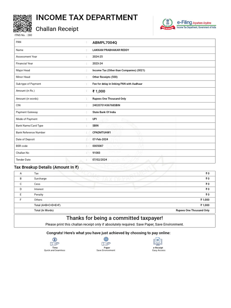 CHALLAN | PDF | Payments | Service Industries