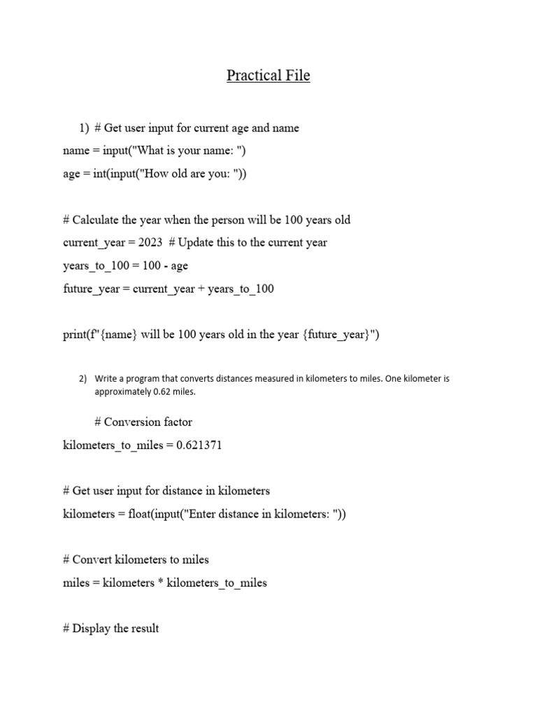 Practical File | PDF | Pound (Mass) | Software Engineering
