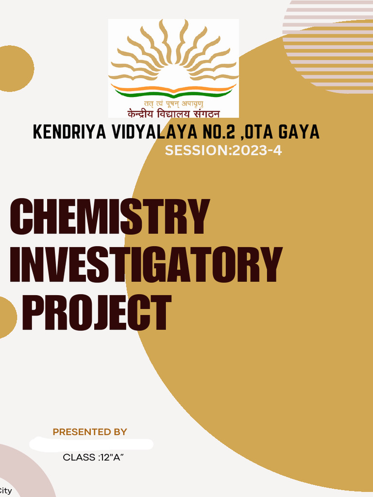 Chemistry Project Class 12th | PDF | Home & Garden