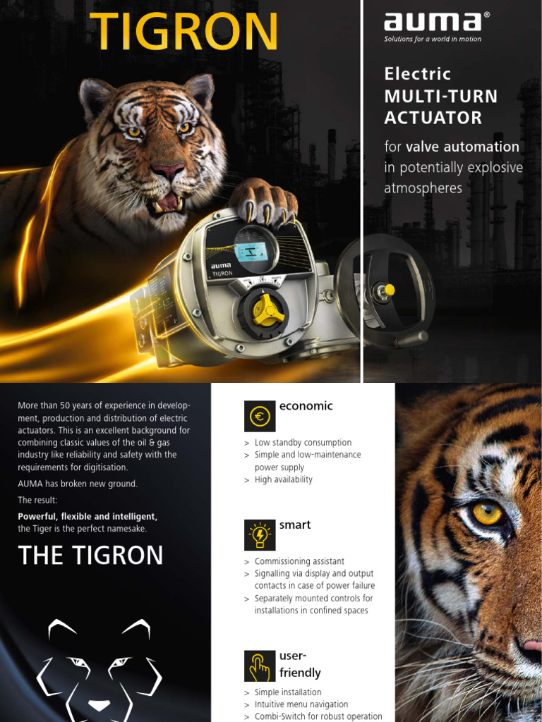 Catalog Auma Tigron Explosion Proof - PT - SCM | PDF | Valve | Actuator
